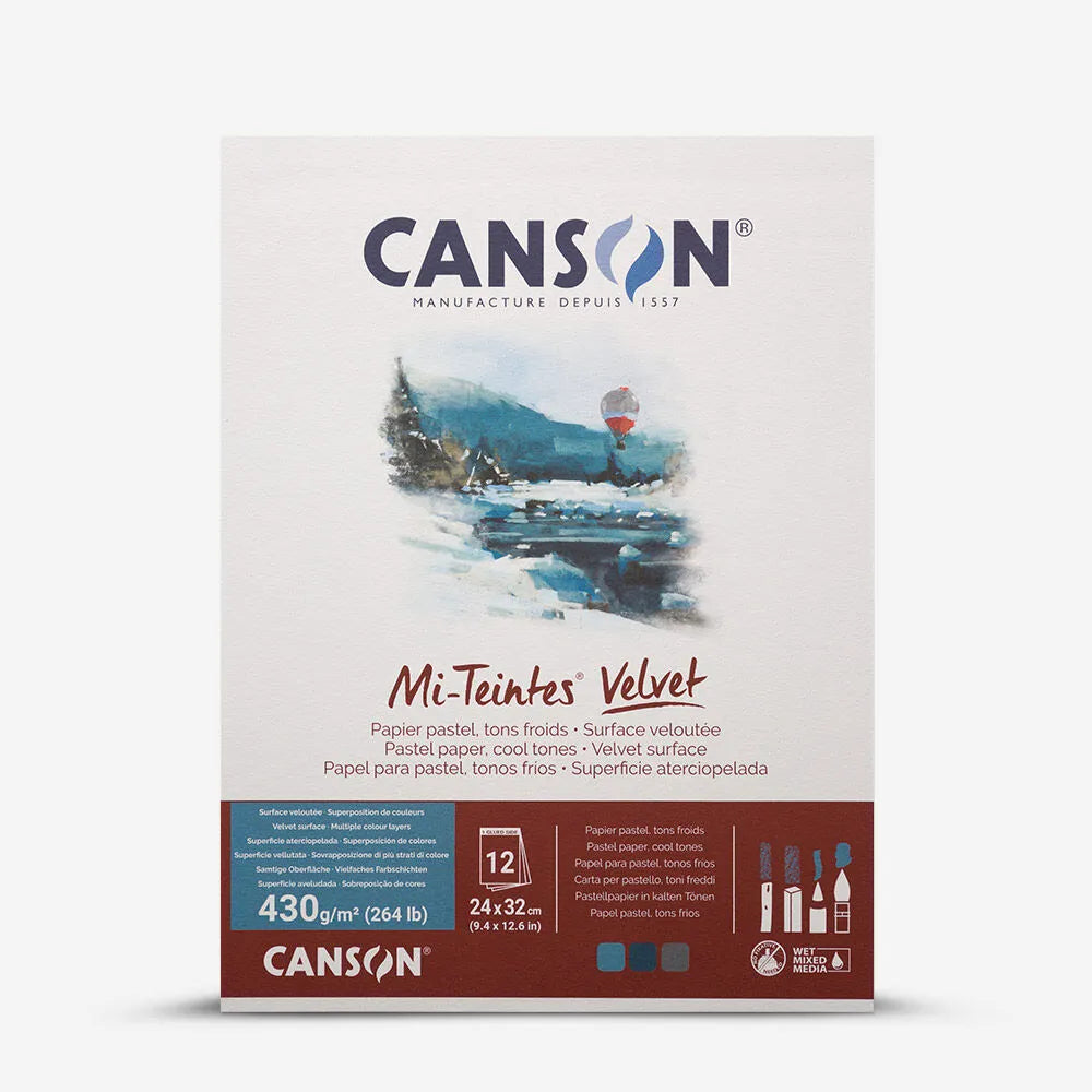Canson Mi-Teintes Velvet 430gsm Cool Tones Pastel Pads – The Ink Spot