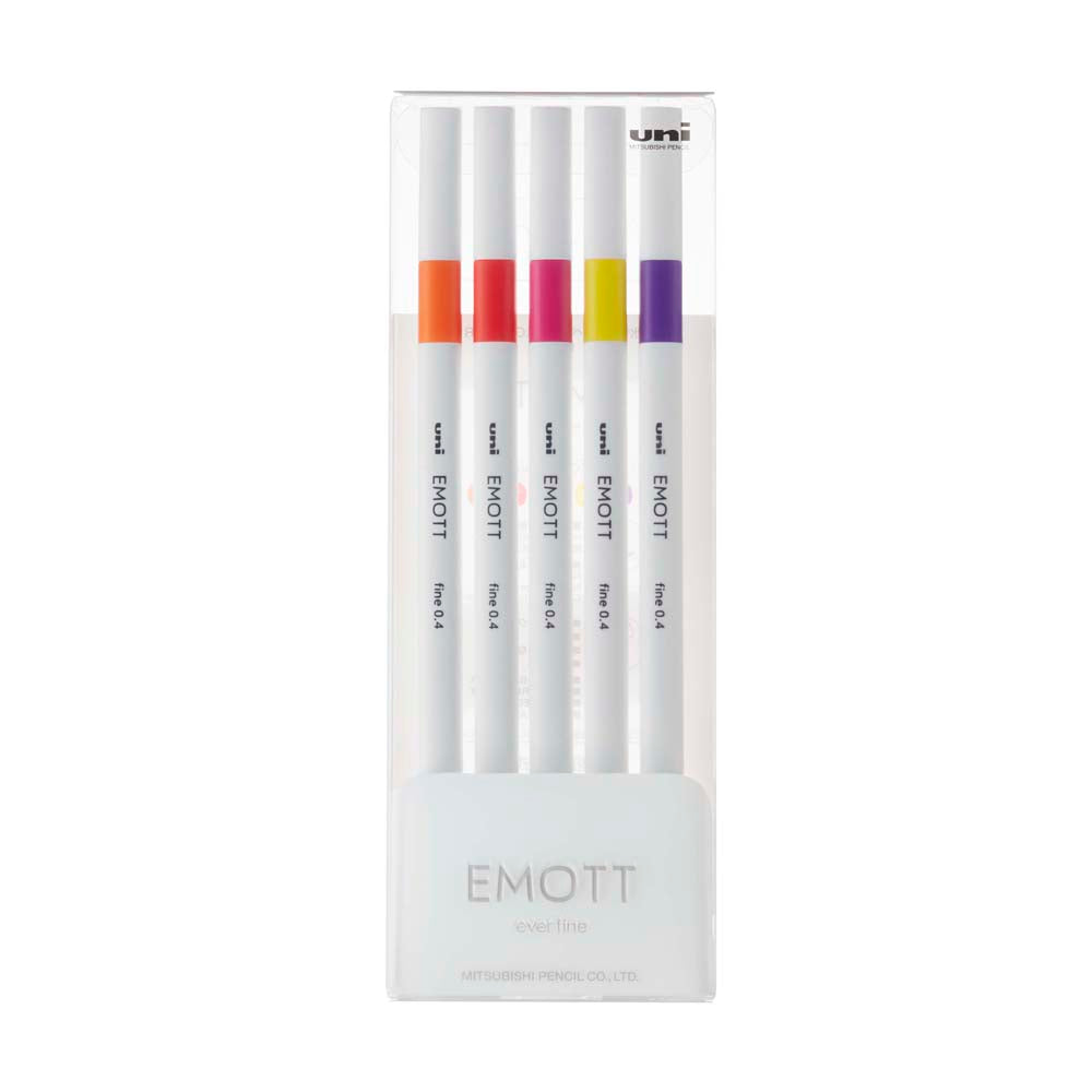 Uni Emott Everfine 0.4mm Fineliners Set of 5 Passion – The Ink Spot