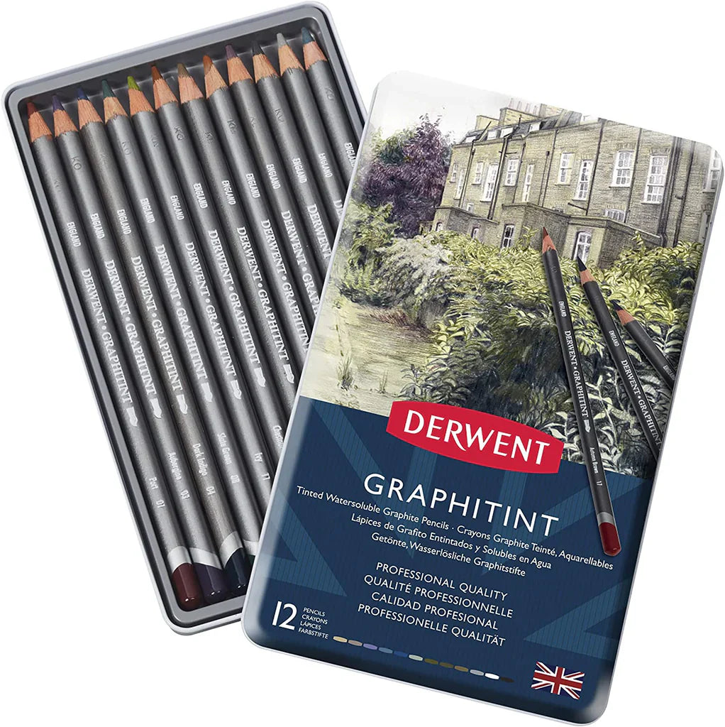 Derwent Graphitint Pencils Tin of 12 – The Ink Spot