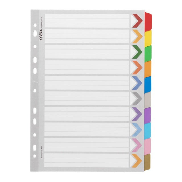 Icon Cardboard Dividers With Reinforced Tabs 10 Tab – The Ink Spot