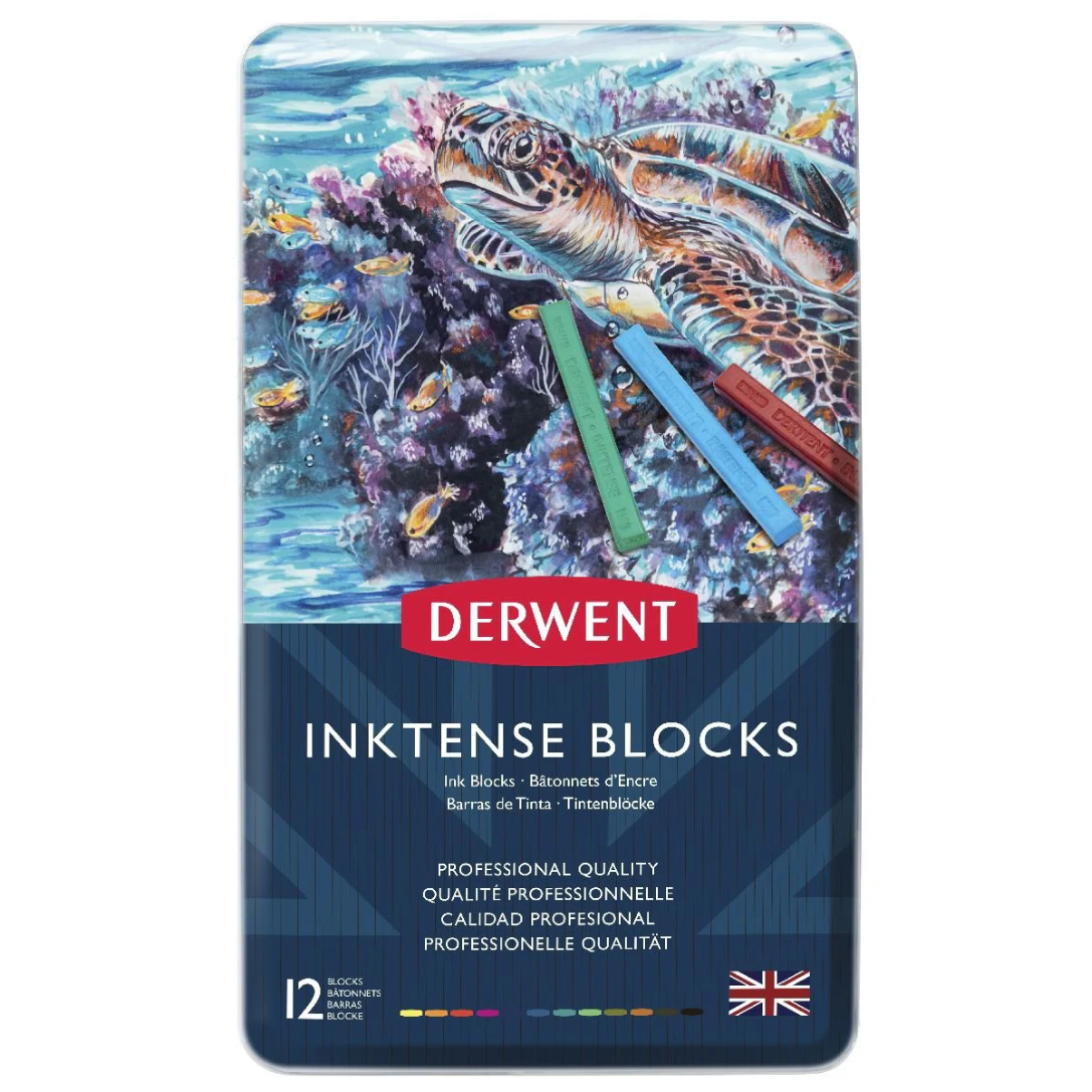 Derwent Inktense Blocks Tin of 12 – The Ink Spot